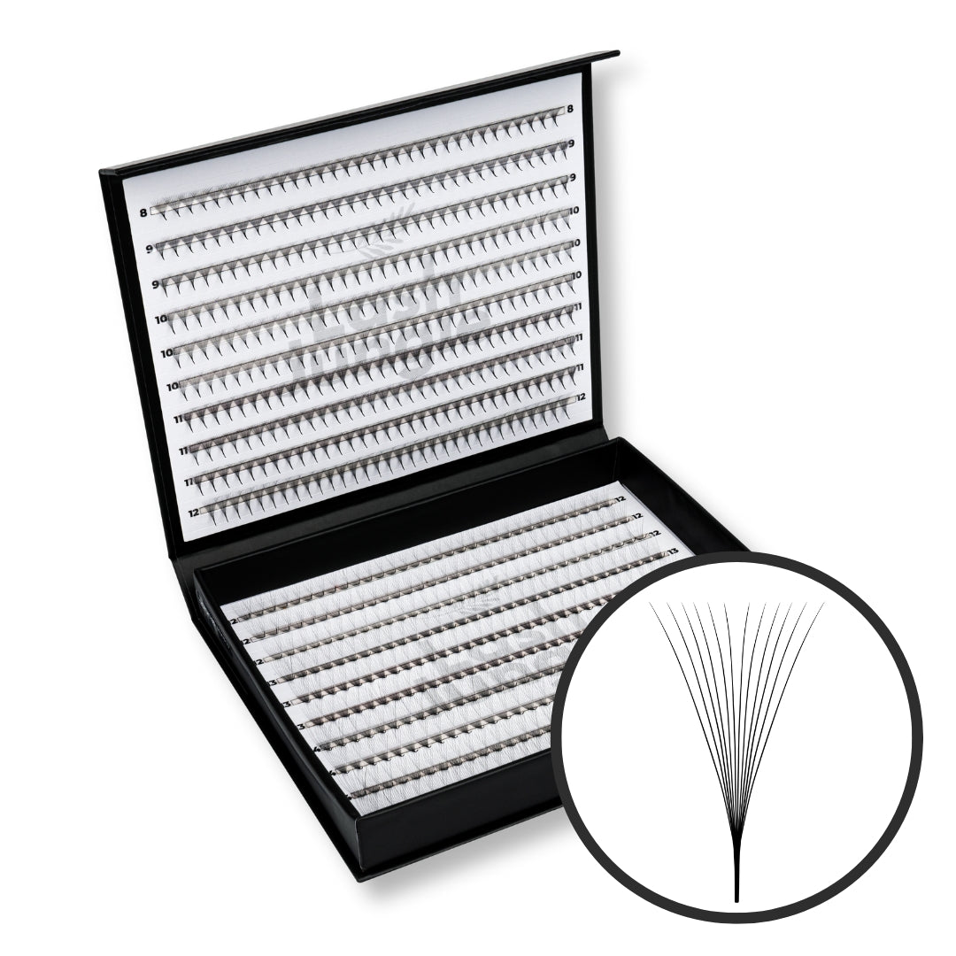 12D Narrow Promade Fans (680 Fans) - NOIR Collection – Lash Jungle