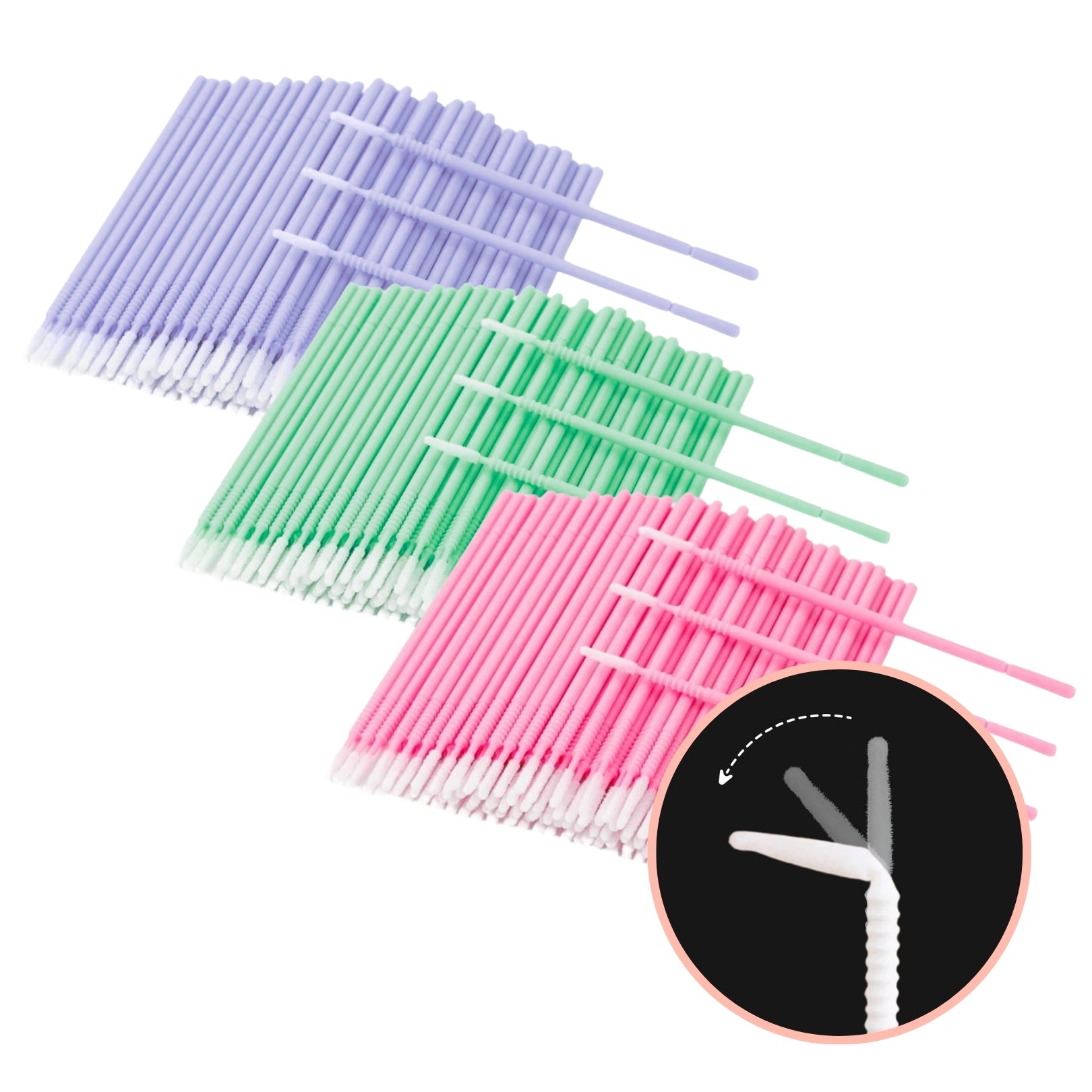 Long Tip Micro Brush 100pcs for Eyelash Extension Application – Lash Jungle